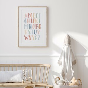 Rainbow Alphabet Poster, Alphabet Print, ABC Print, Printable ...