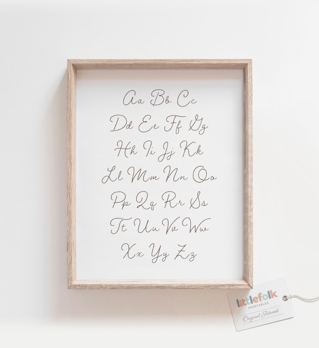 Cursive Alphabet Poster ABC Handwriting Print Printable - Etsy