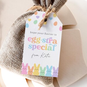 Easter Gift Tag Template, Hope Your Easter is Eggstra Special, Kids ...