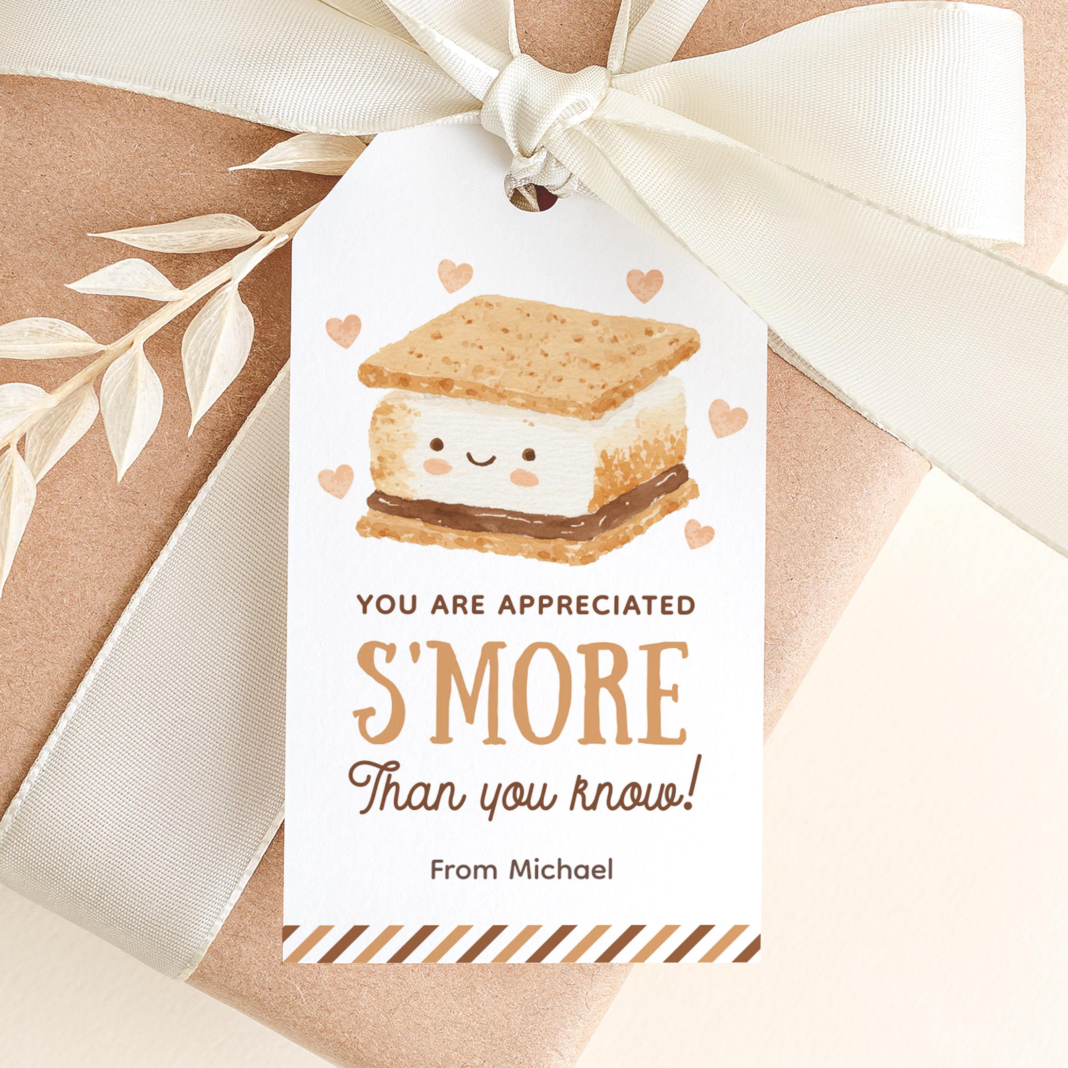 S'more Teacher Appreciation Week Tag Template, Editable Staff Employee ...