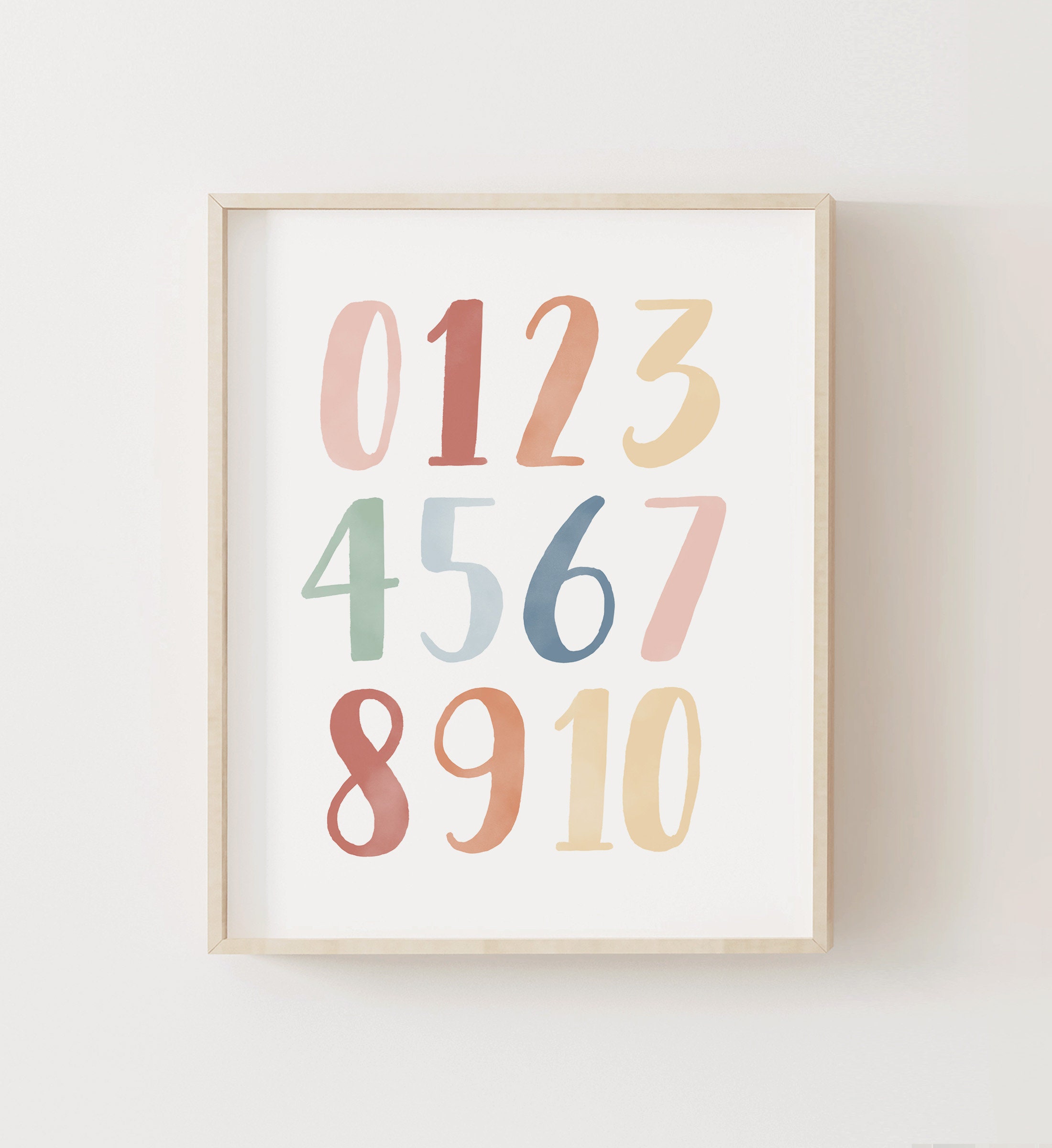 Rainbow Counting Poster Numbers 0-10 Print PRINTABLE Wall - Etsy