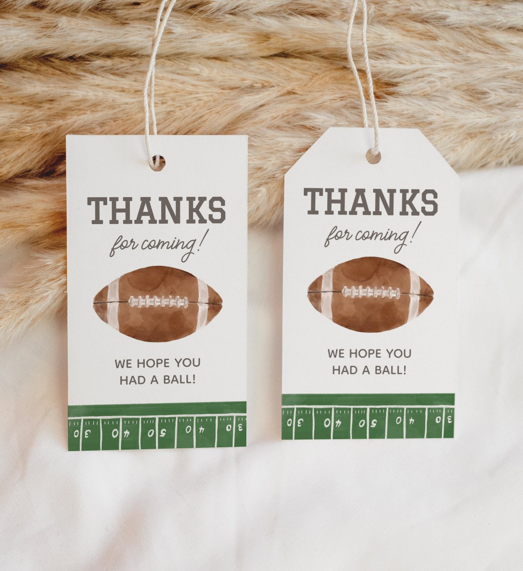 Editable Football Birthday Favor Tag Template, Printable Football 1st ...