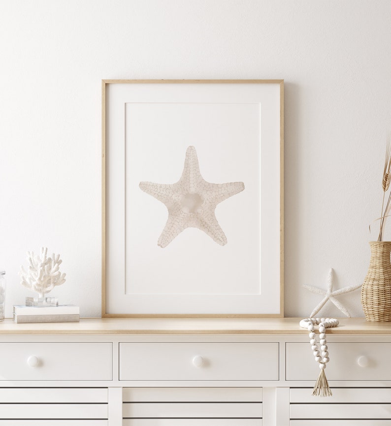 Starfish Print Beach Nursery Decor Starfish Wall Art | Etsy