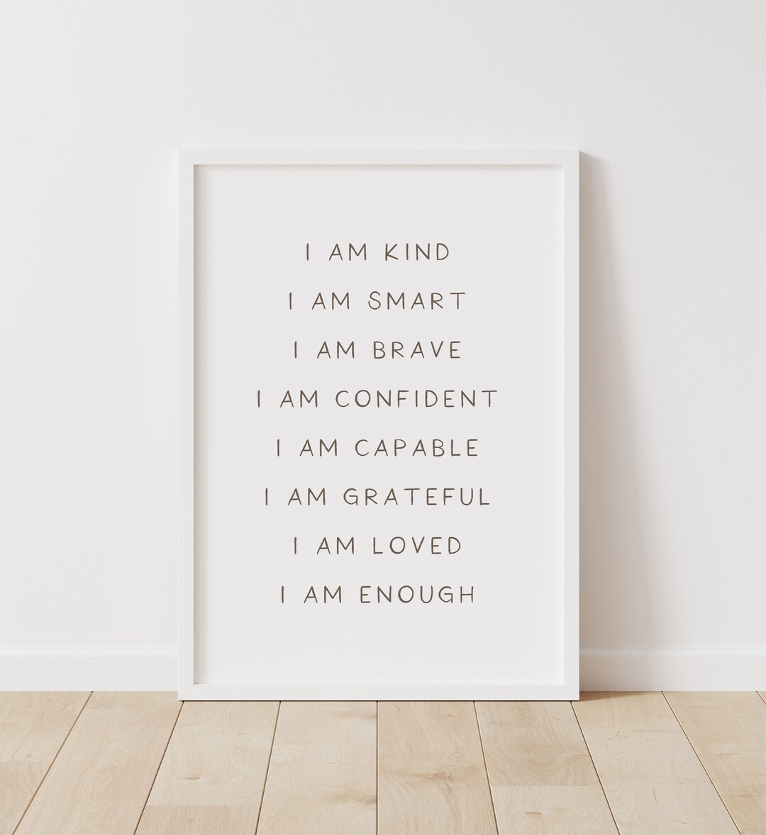 Affirmation Print for Kids, Inspirational Kids Room Decor, Printable ...
