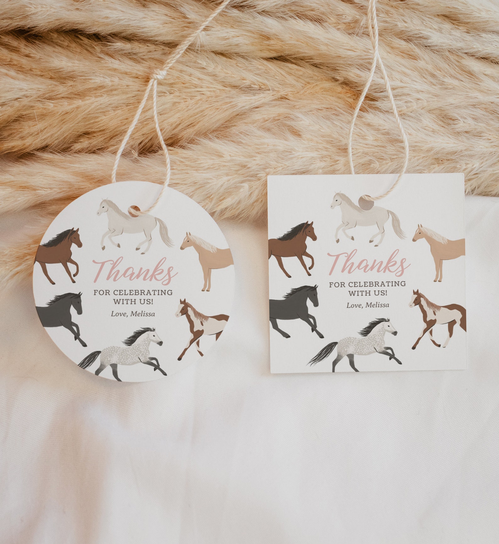 Horse Birthday Favor Tag, Printable Pony Birthday Party Gift Tag ...
