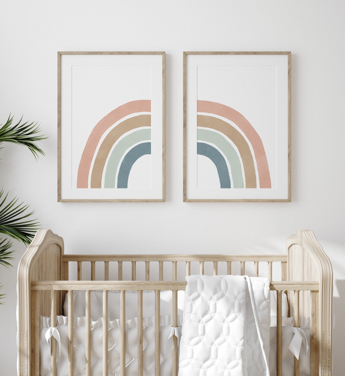 Pastel Rainbow Wall Art Set of 2 Prints Rainbow Nursery | Etsy