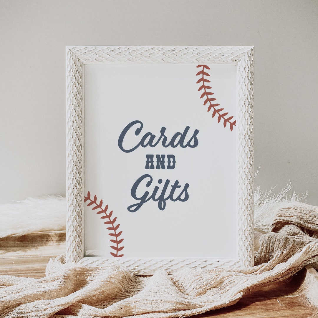 Baseball Birthday Cards and Gifts Sign, Printable Little Rookie 1st ...