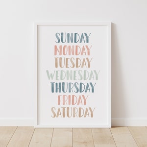 Pastel Classroom Decor Set of 8 Prints, Printable Educational Wall Art ...