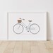 Blue Bicycle Print Printable Vintage Bicycle Wall Art Beach - Etsy