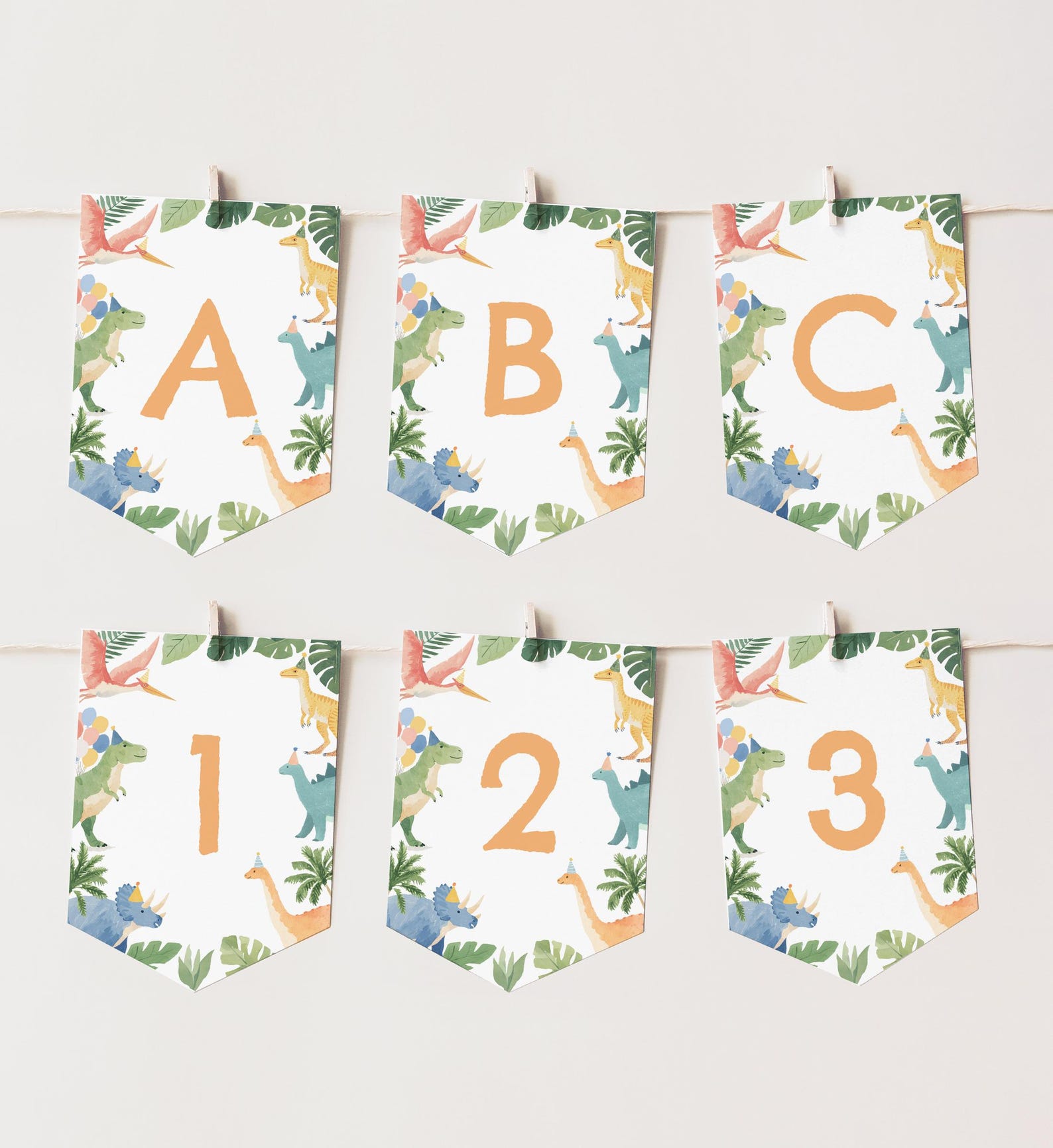 Printable Dinosaur Happy Birthday Banner, Editable Dino Birthday Party ...