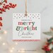 Wishing You a Merry and Bright Christmas Tag Template, Editable Modern ...