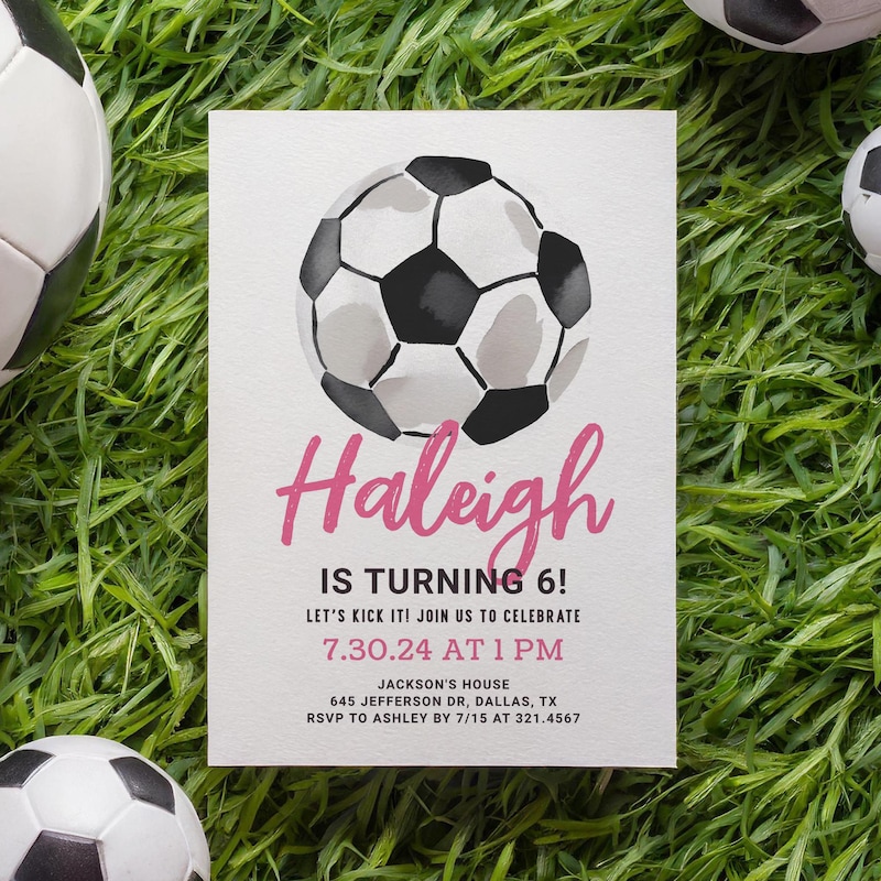 Girls Soccer Party - Etsy