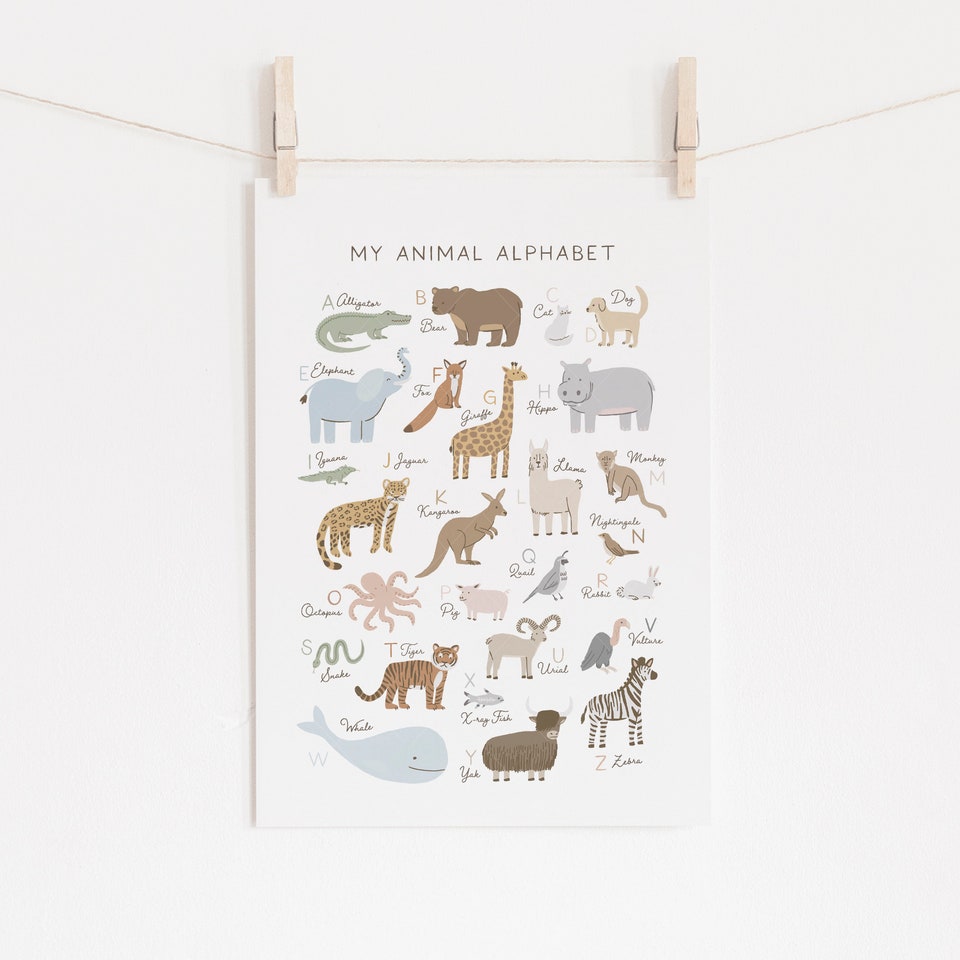 Animal Alphabet Poster, ABC Poster sold by Anna Ryzhova avoirbanane ...