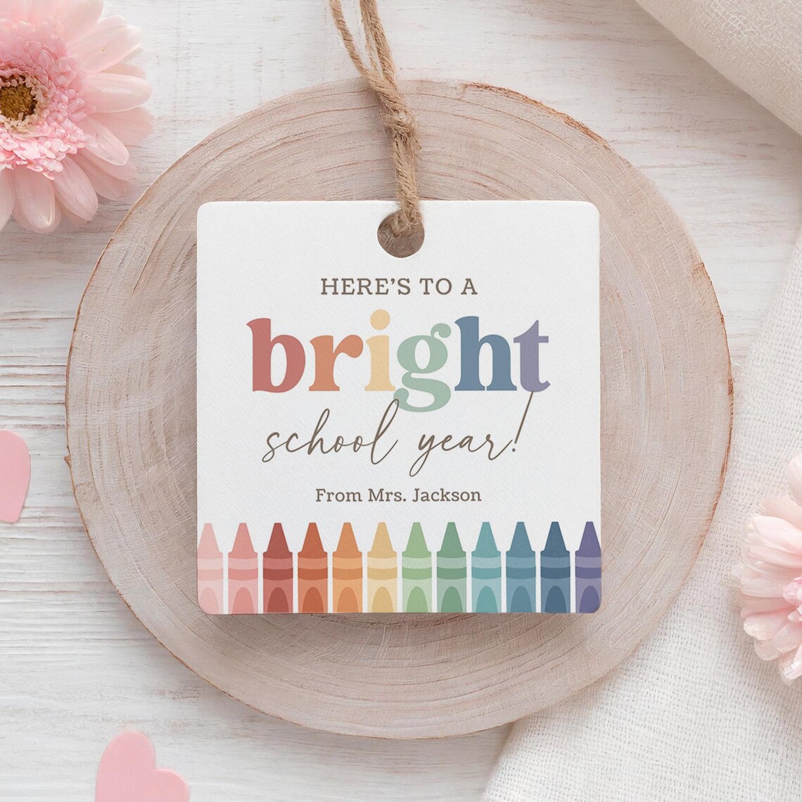 Bright School Year First Day of School Tag Template, Printable Rainbow ...
