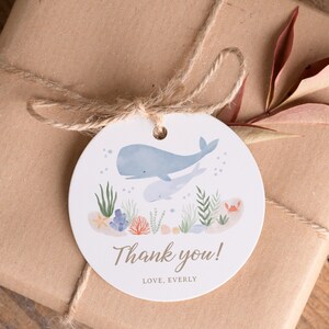 Editable Under the Sea Birthday Party Favor Tag Template, Printable ...