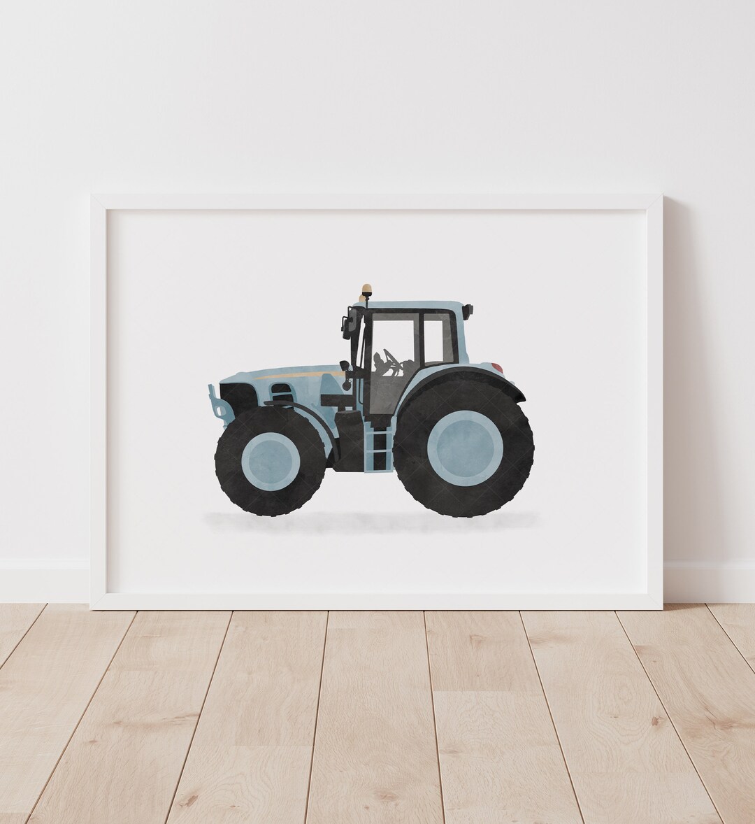 Blue Tractor Print, Boy Nursery Decor, PRINTABLE Farm Vehicle Wall Art ...