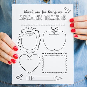 Printable Teacher Appreciation Week Coloring Page, All About My Teacher ...