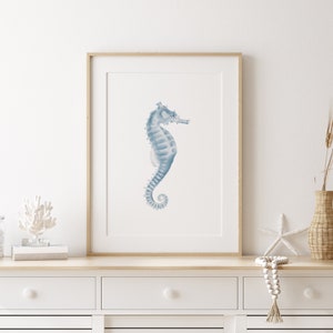 Seahorse Print, Beach Nursery Decor, PRINTABLE Watercolor Seahorse Wall ...