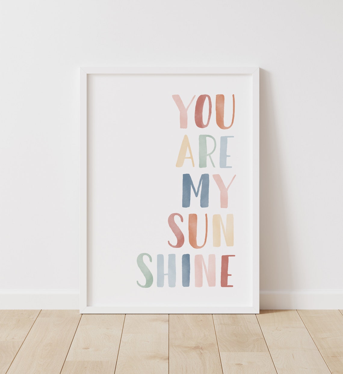 You Are My Sunshine Set of 2 Prints Rainbowl Nursery Art | Etsy