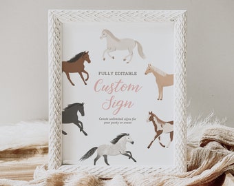 Fully Editable Custom Sign Template Pink Retro Birthday Theme Printable ...