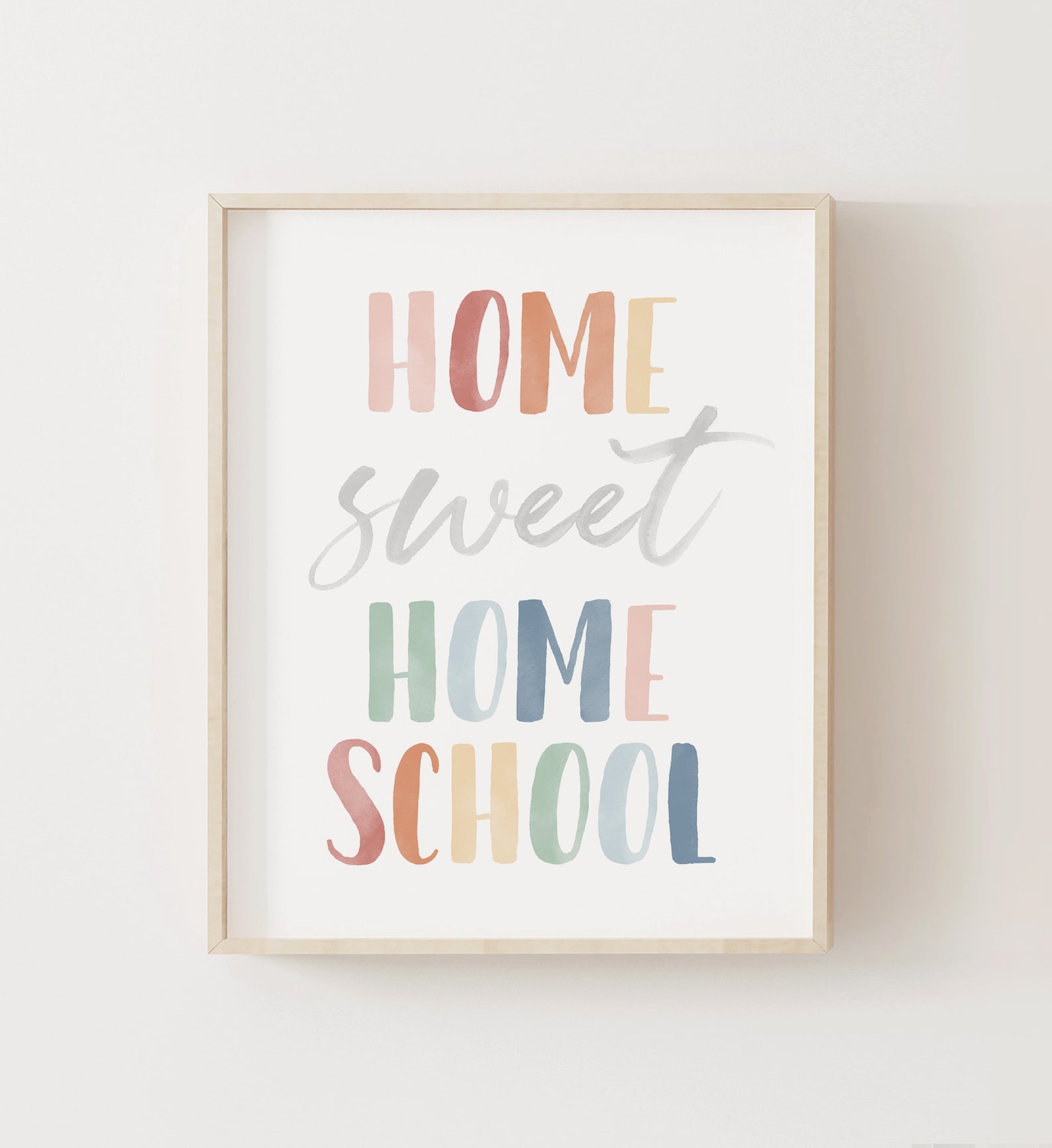 Home Sweet Homeschool Print Rainbow Classroom Decor | Etsy