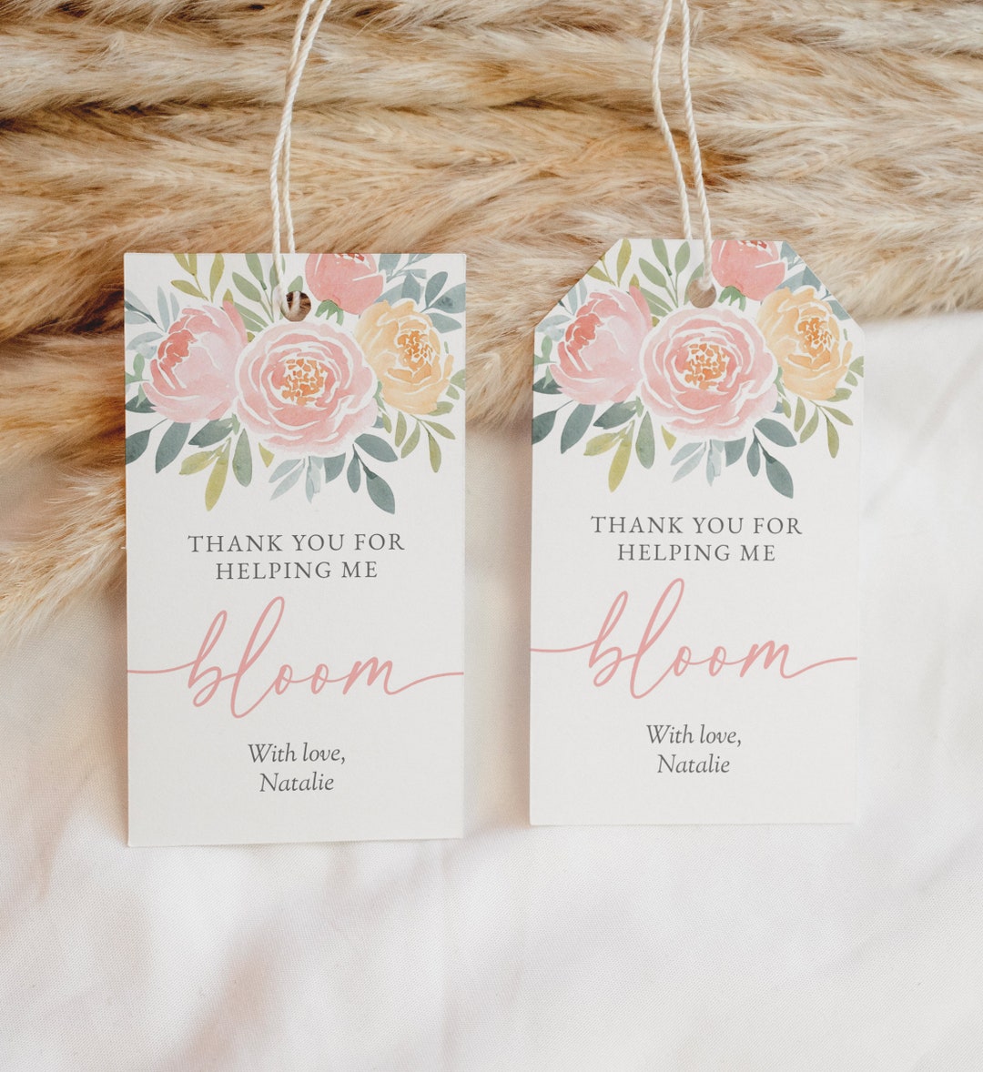 Floral Teacher Appreciation Tag Template, Printable Mother's Day Gift ...