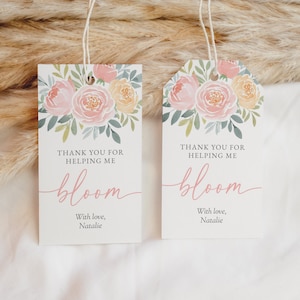 Floral Teacher Appreciation Tag Template, Printable Mother's Day Gift ...