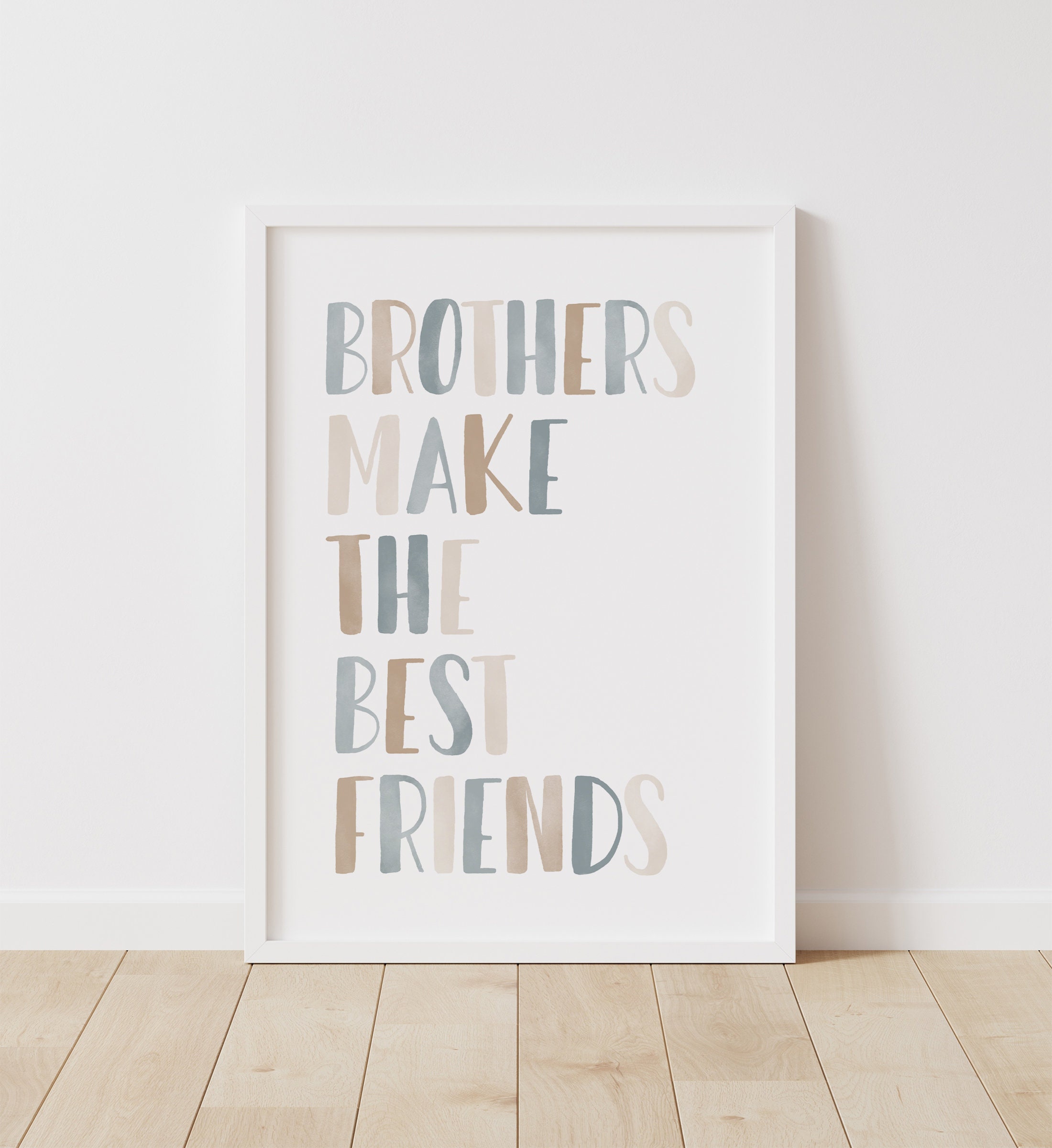 Brothers Make the Best Friends Print Printable Nursery Wall | Etsy