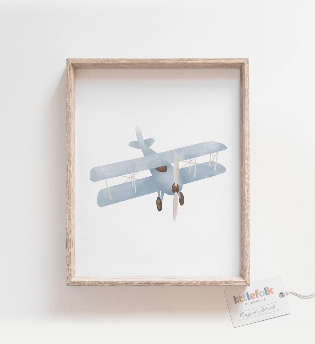 Vintage Plane Print, Biplane Wall Art, Printable Travel Wall Art ...