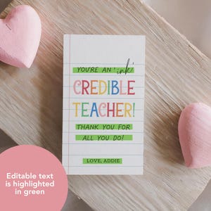 Rainbow Teacher Appreciation Week Tag Template, Printable Thank You ...