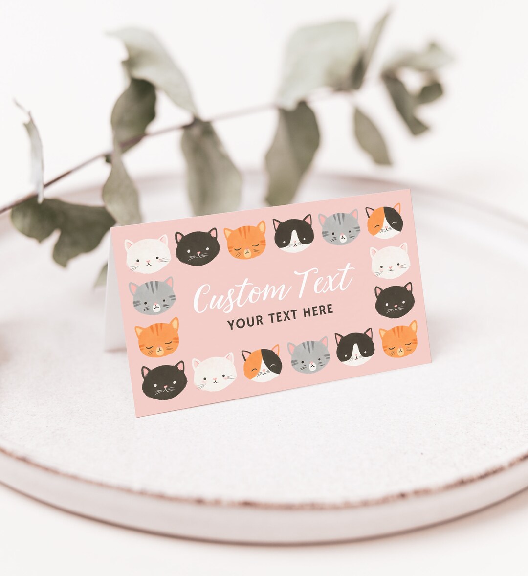 Editable Kitten Birthday Party Food Label Template, Printable Kitty Cat ...