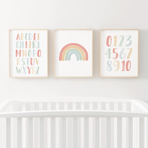 Neutral Rainbow Wall Art Set of 6 Prints PRINTABLE - Etsy