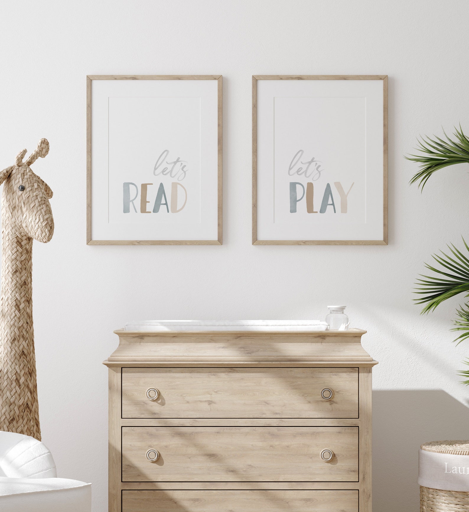 Let's Read Let's Play Set of 2 Prints, PRINTABLE Playroom Wall Art ...