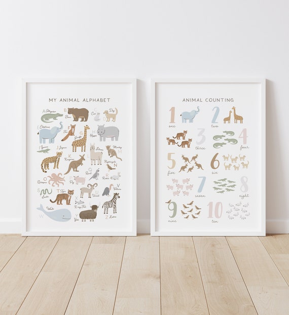 Etsy Alphabet Wall Poster Art