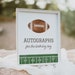 Football Birthday Autographs Sign, Football Birthday Party Decor ...