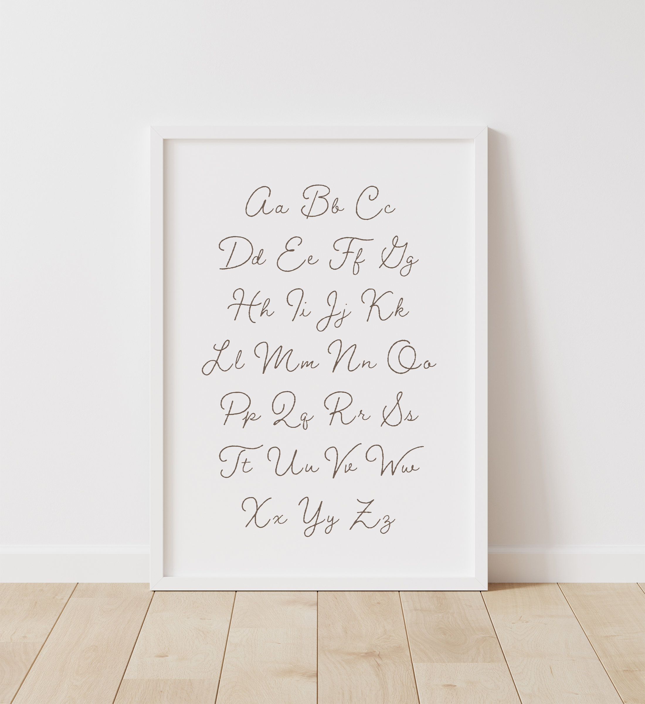 Cursive Alphabet Poster ABC Handwriting Print Printable - Etsy