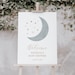 Over the Moon Baby Shower Welcome Sign, Moon and Stars Baby Shower ...