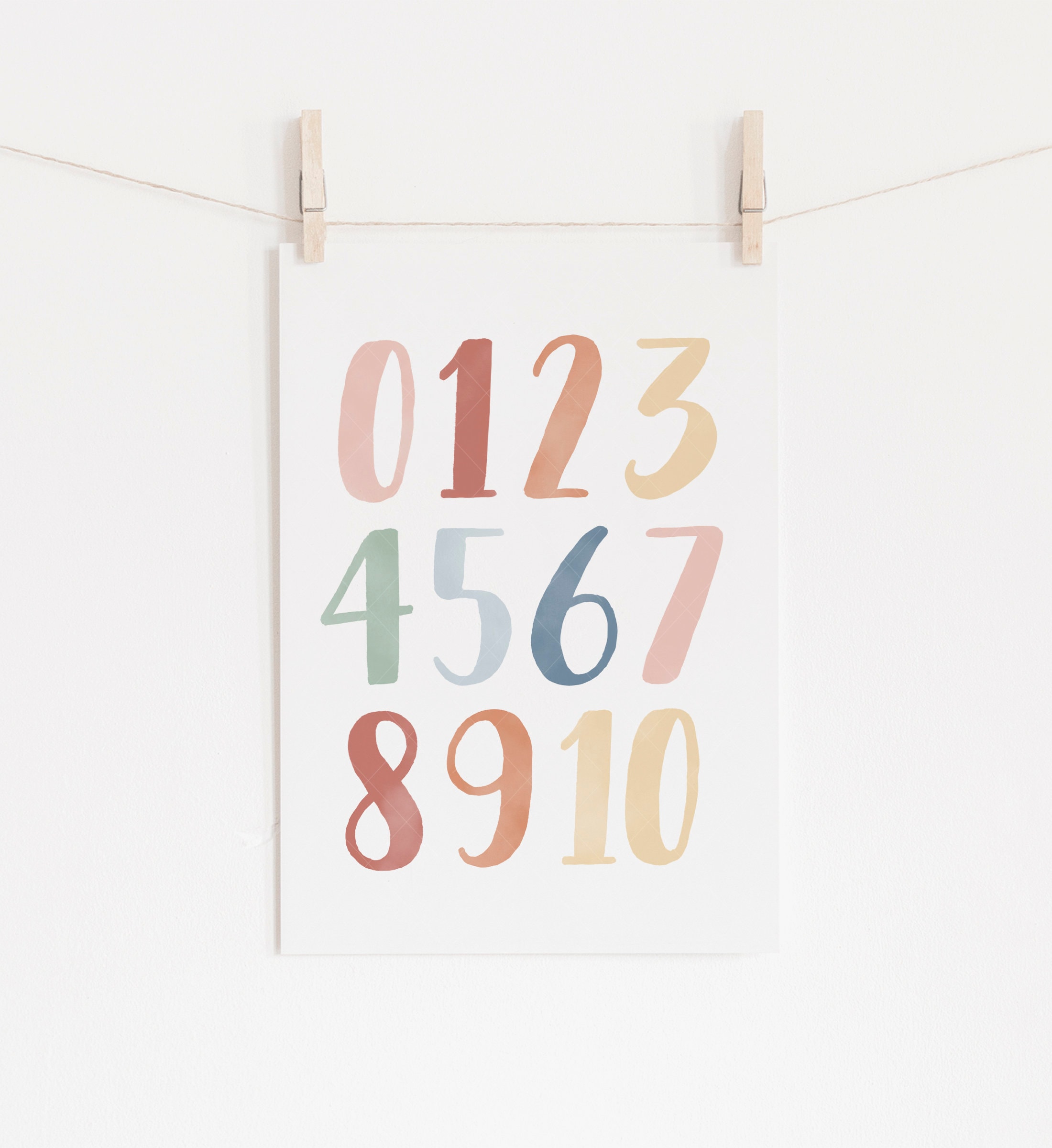 Rainbow Alphabet and Numbers Posters, ABC Print, Printable Educational ...