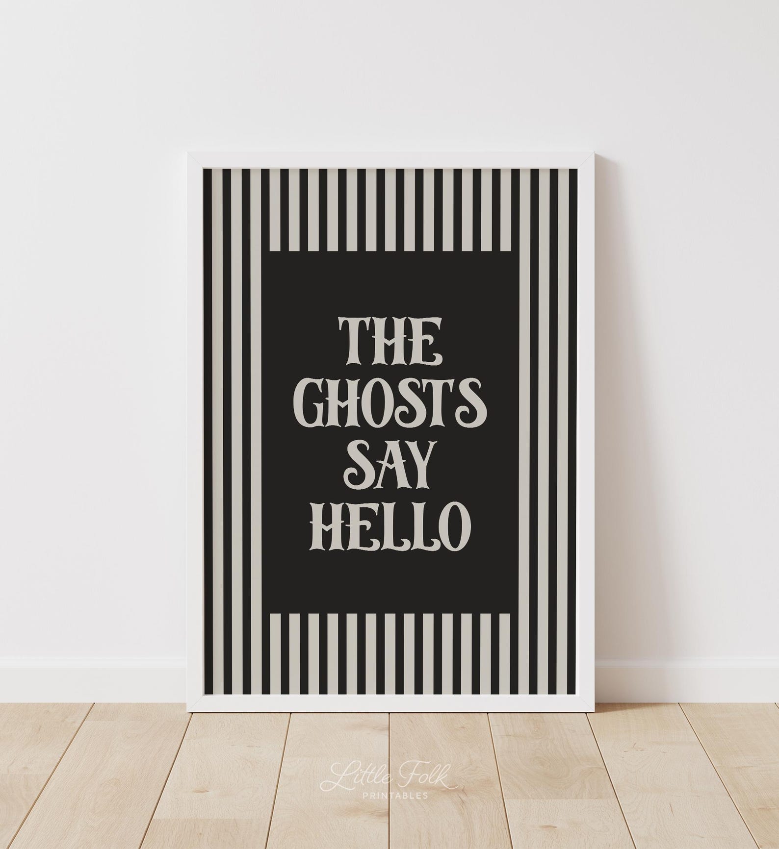 The Ghosts Say Hello Print, Halloween Wall Decor, Printable Halloween ...
