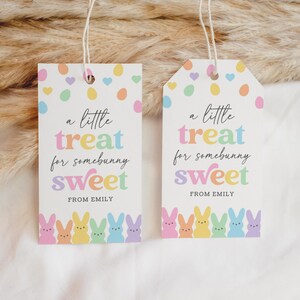 Happy Easter Gift Tag Template, Little Treat for Some Bunny Sweet Favor ...
