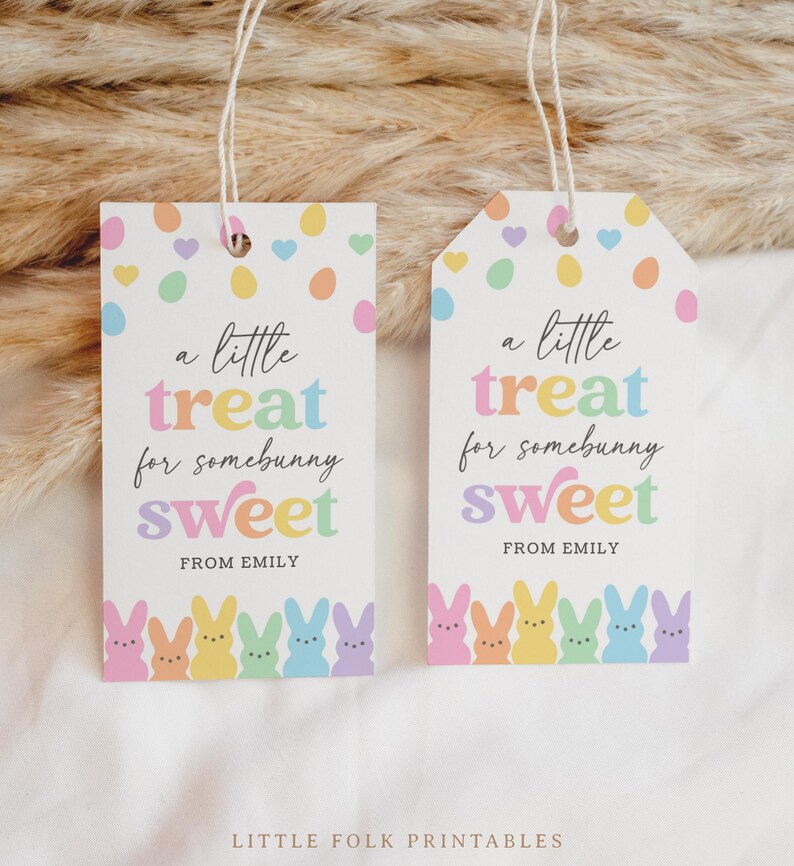 Happy Easter Gift Tag Template, Little Treat for Some Bunny Sweet Favor ...