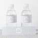 Editable Blue Gingham Baby Shower Water Bottle Labels, Printable ...