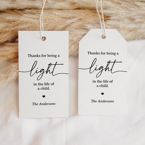 Teacher Appreciation Candle Gift Tag Template, Printable Candle Favor ...