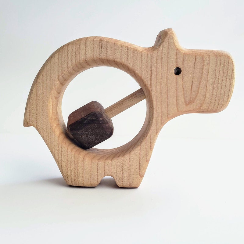 Wooden Baby Rattle - Etsy