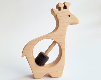 Wood Hippo Rattle Natural Baby Toy Handmade Wooden Newborn | Etsy