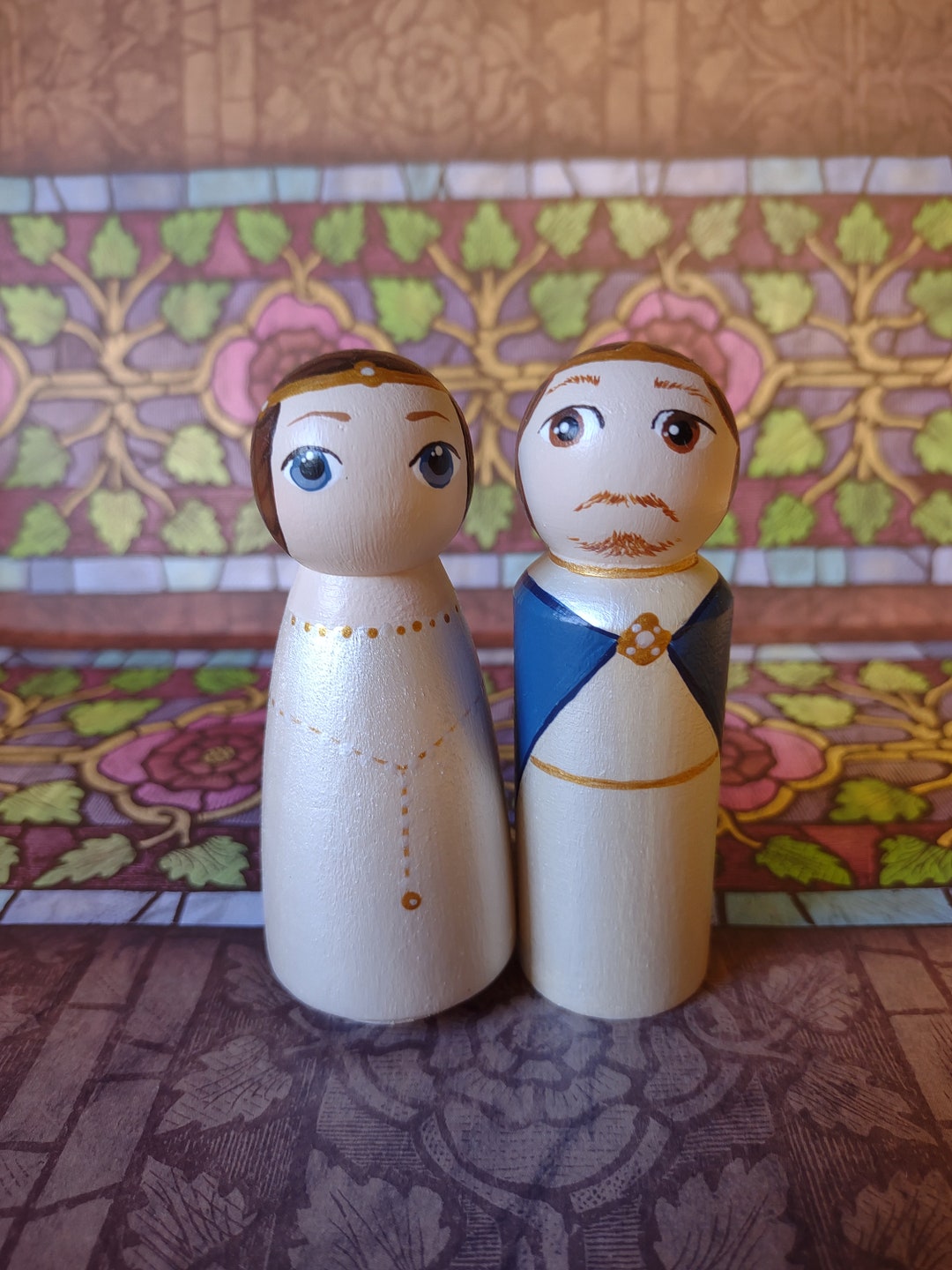 Medieval King and Queen King Arthur Set of 2 Peg Dolls - Etsy