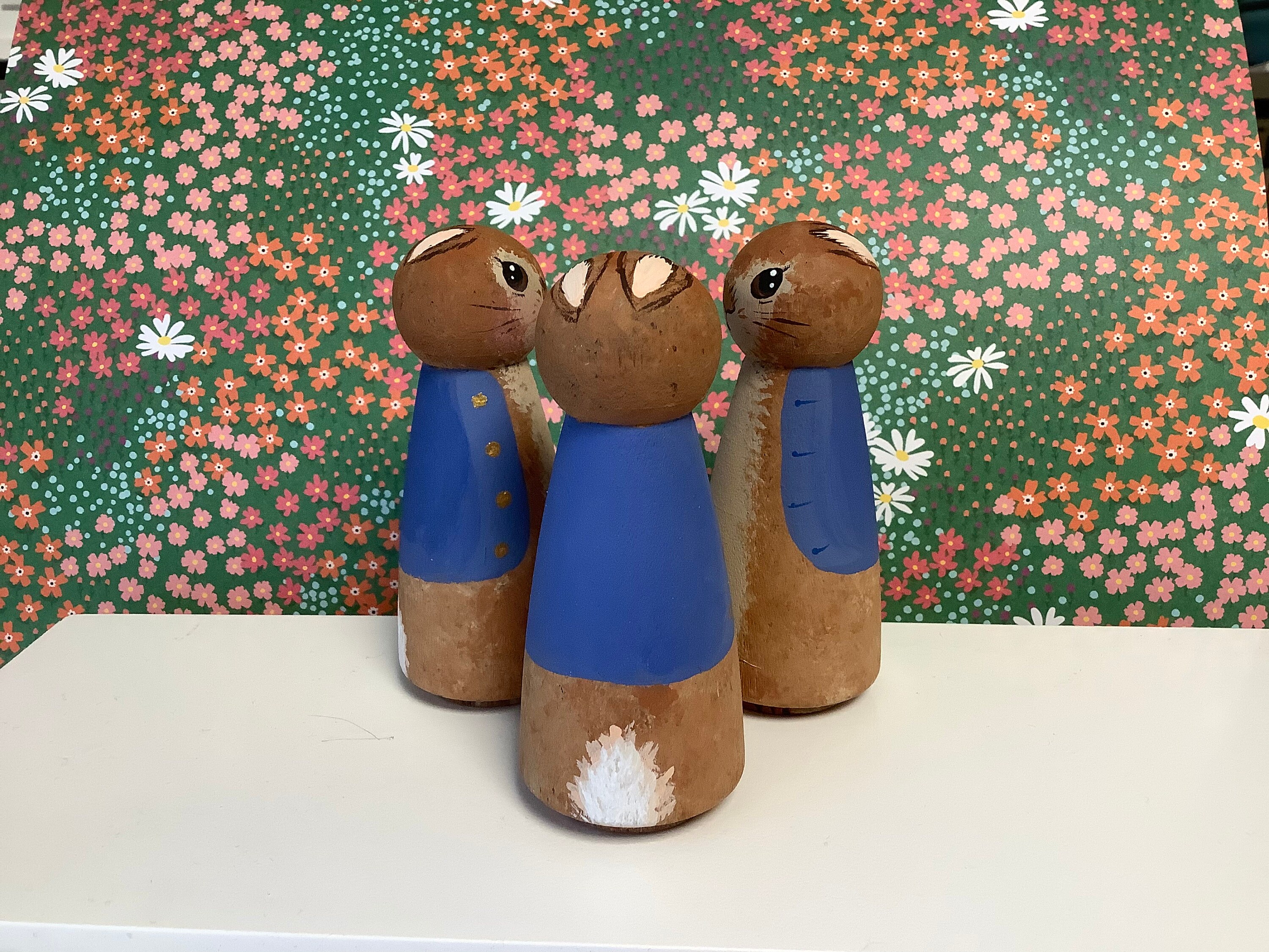 Rabbit Peg Doll Rabbit Peg Doll Animal Peg Doll Woodland Creature Peg ...