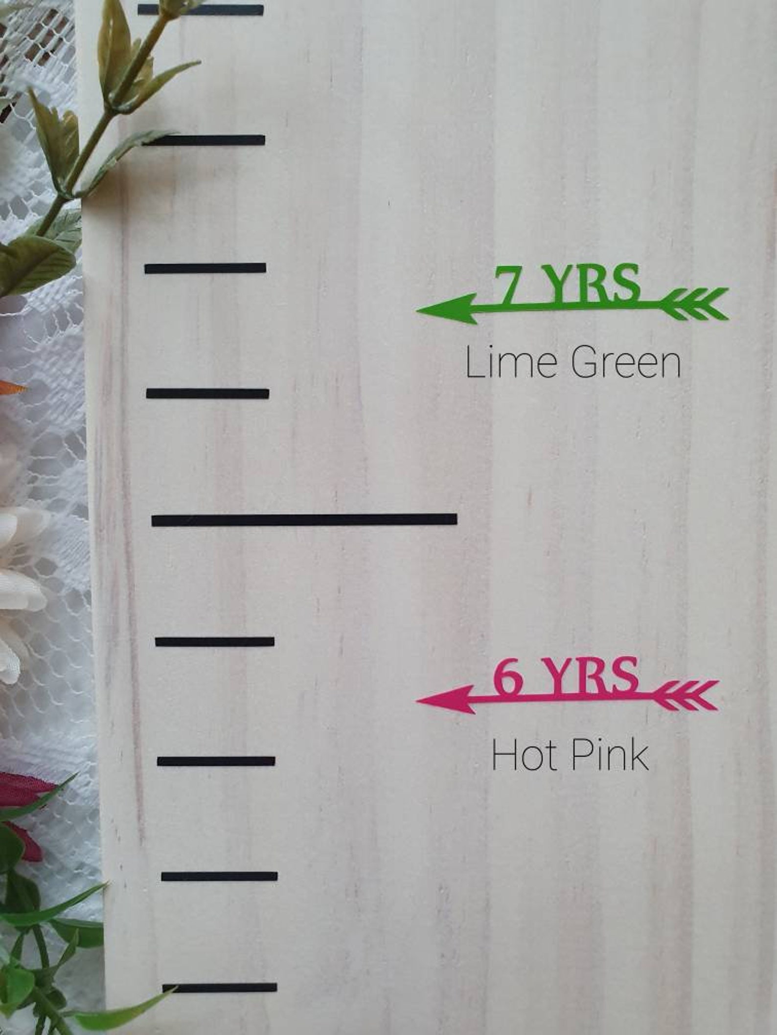 Personalised Height Chart Markers Vinyl Decals - Etsy