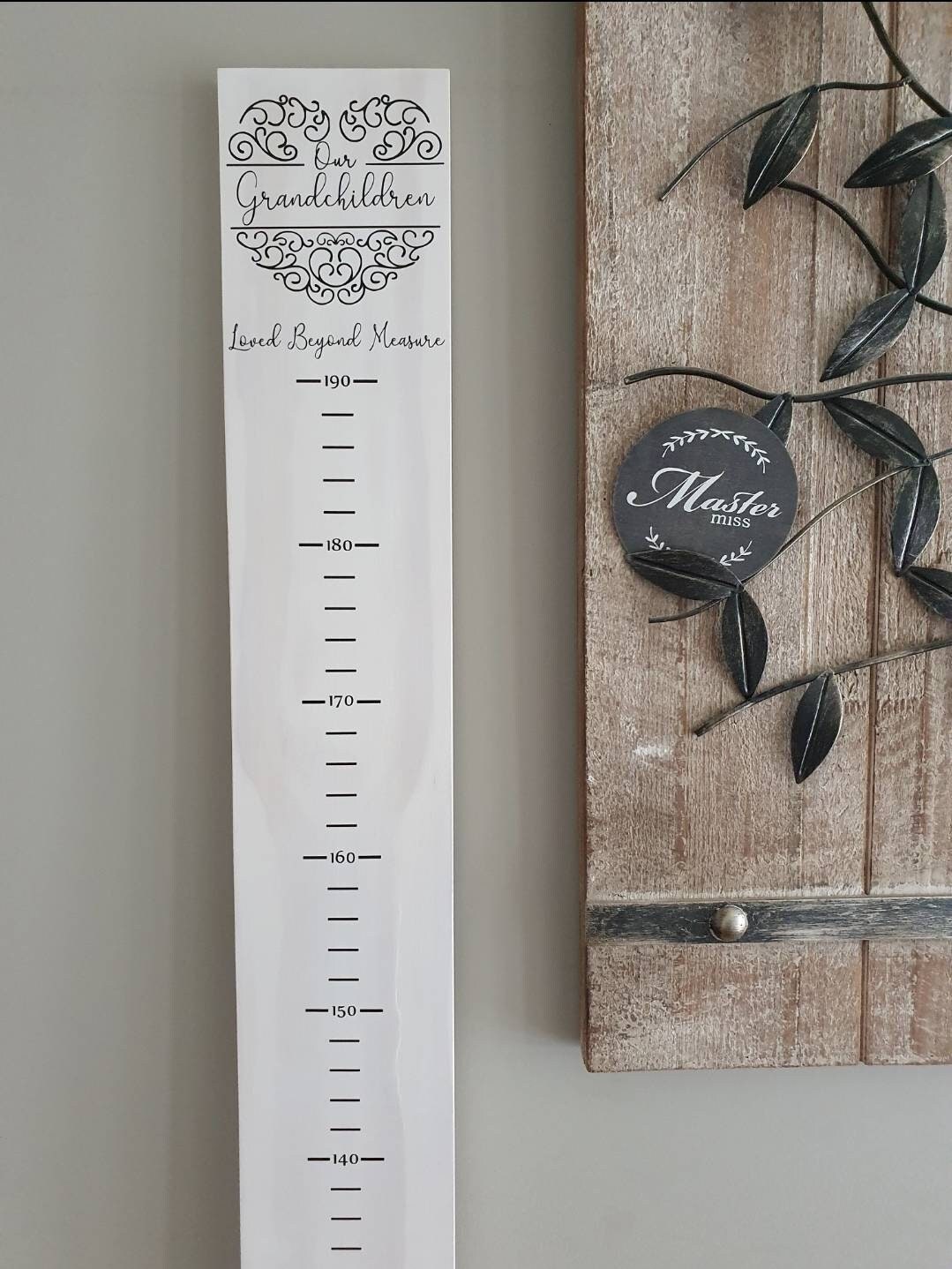 Grandchildren Timber Height Chart / Wooden Growth Ruler for - Etsy ...