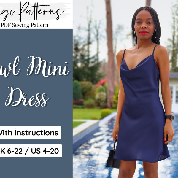 Silk Slip Dress Pattern - Etsy Canada